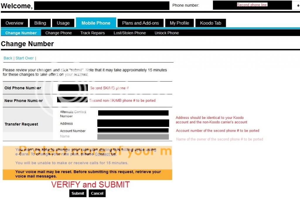How I added and ported my second non-SK/MB line to my Koodo 55 SK/MB ...